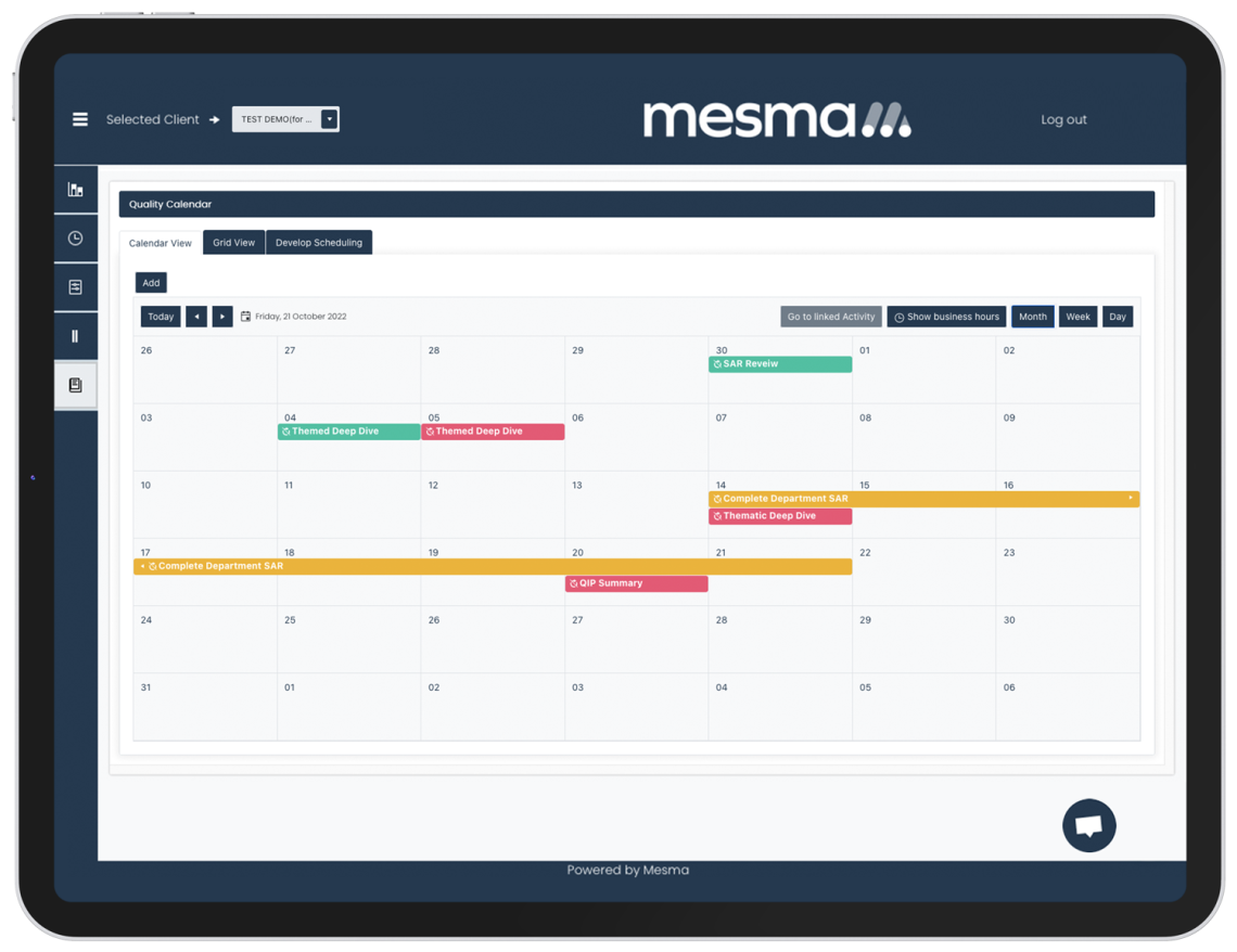 Mesma Quality Assurance Software and Advisory Support