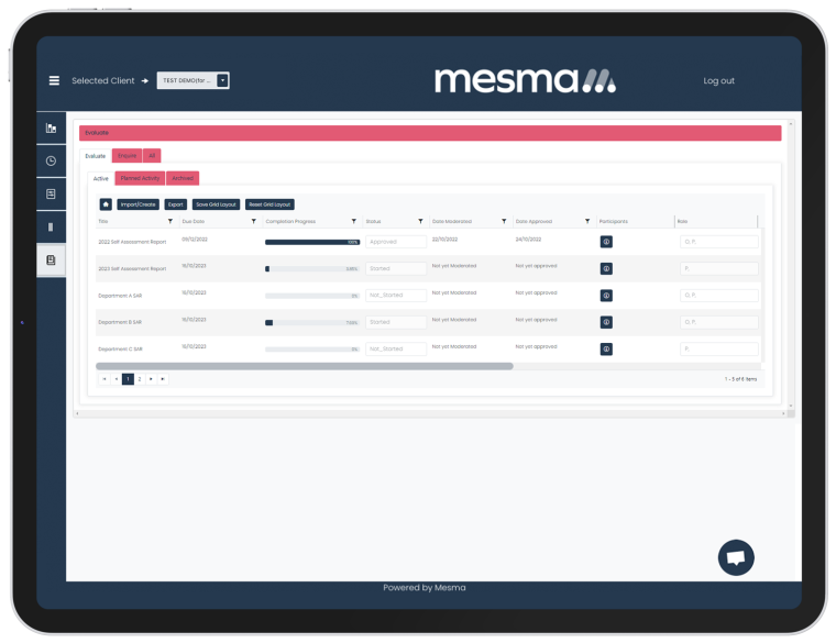 Mesma Quality Assurance Software and Advisory Support